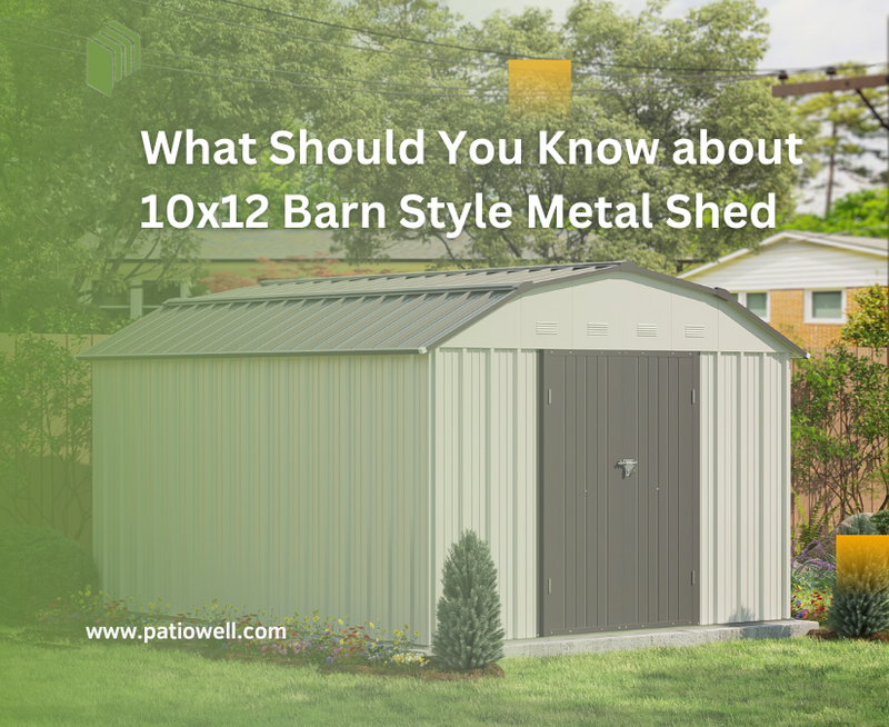 Patiowell 10x12 Barn Style Metal Shed Review&Test