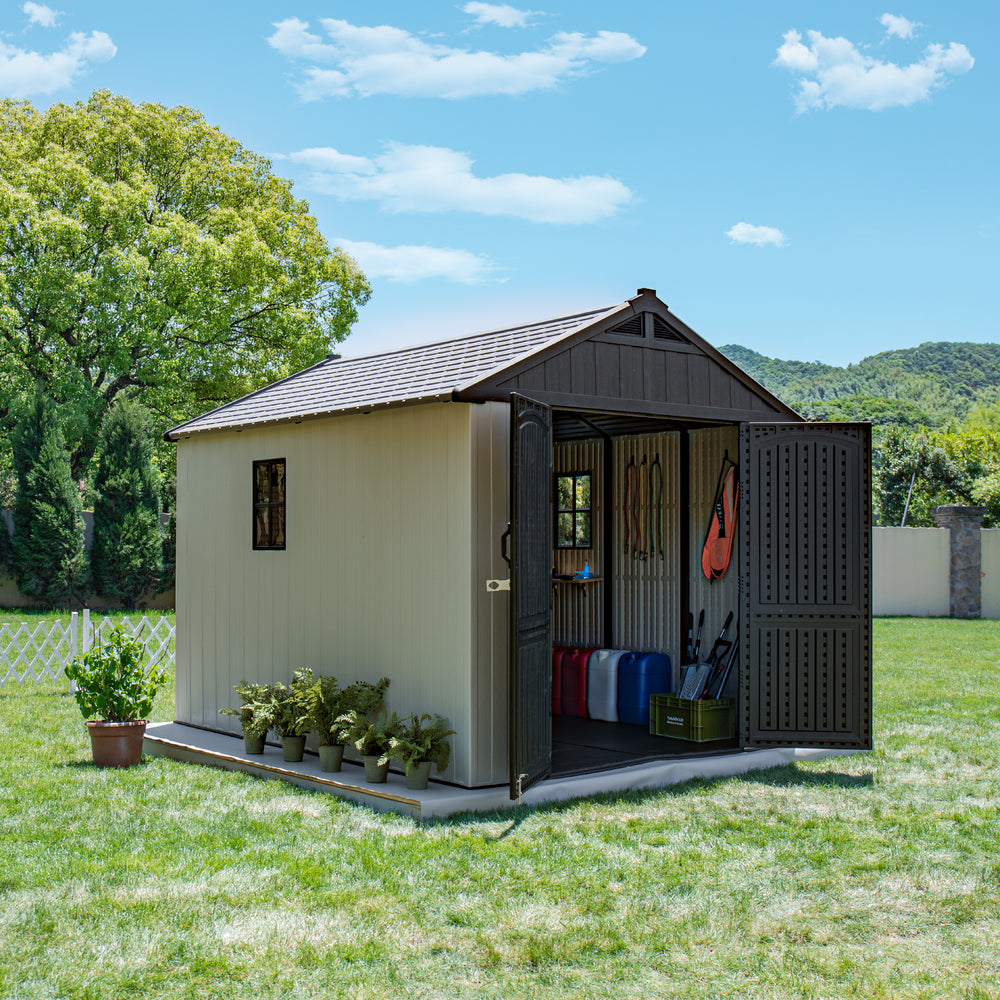 8x10 Plastic Storage Shed with Floor | Patiowell