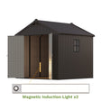 8x8 Plastic Storage Shed with Floor and Windows