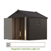 8x8 Plastic Storage Shed with Floor and Windows
