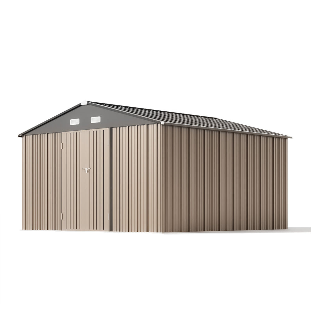Patiowell Outdoor Storage Metal&Steel Shed with Metal Roof