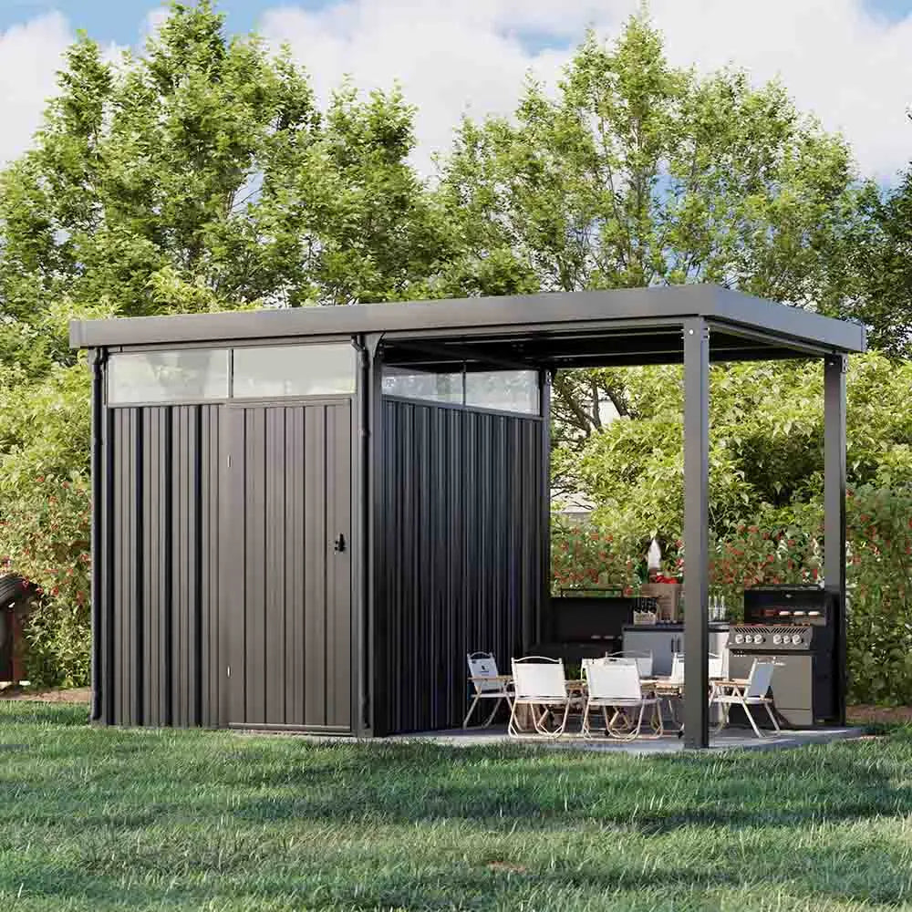 10x12 Metal Storage Shed with Floor (Optional)