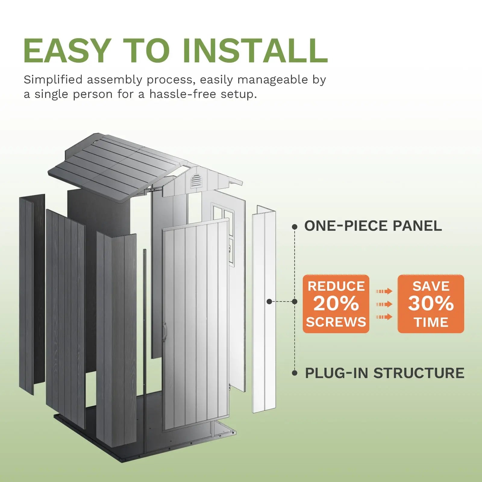 Fit-it 4x4 Plastic Storage Shed Pro | Patiowell