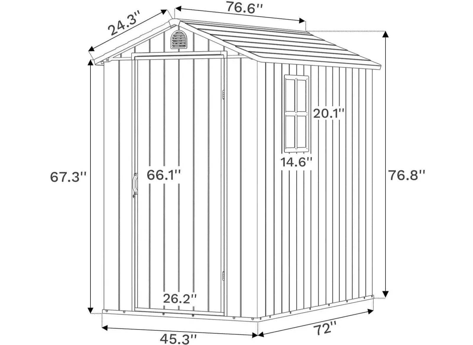 Fit-it 4x6 Plastic Storage Shed Pro | Patiowell