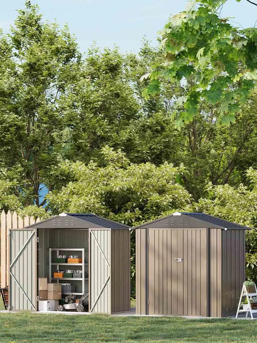 6x4 Metal Shed Pro With Peak Roof | Patiowell