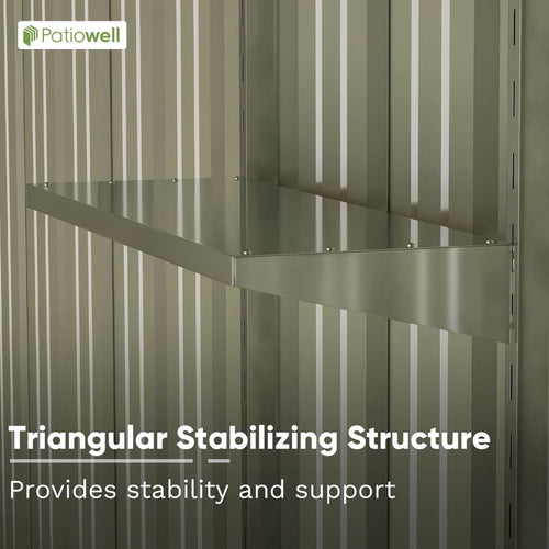 Detachable Storage Rack for Metal Shed | Patiowell