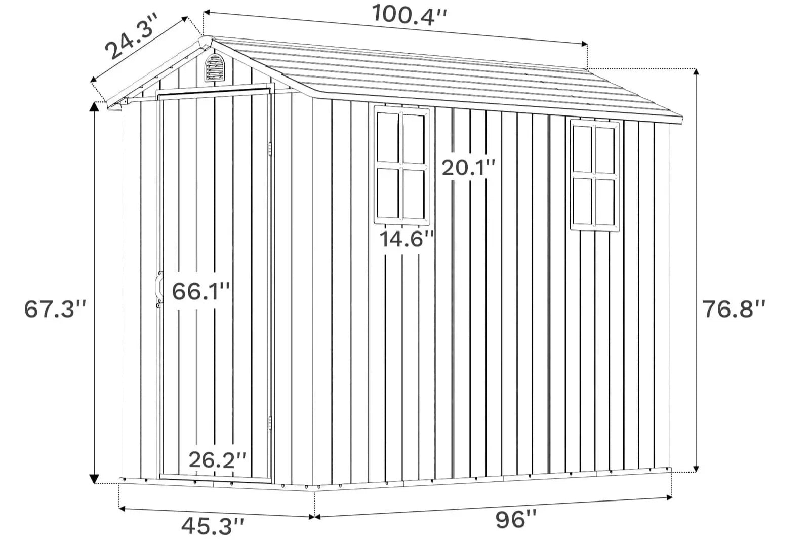 Fit-it 4x8 Plastic Storage Shed Pro | Patiowell