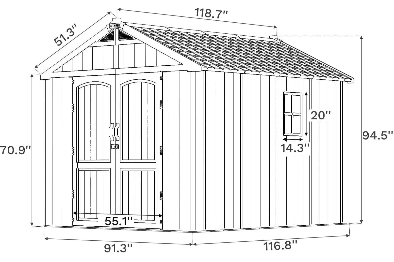 Kick-it 8x10 Plastic Storage Shed Pro | Patiowell