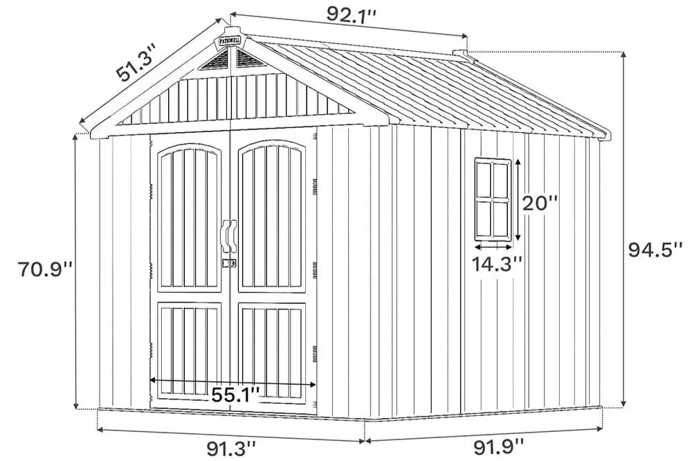 Kick-it 8x8 Plastic Storage Shed Pro | Patiowell