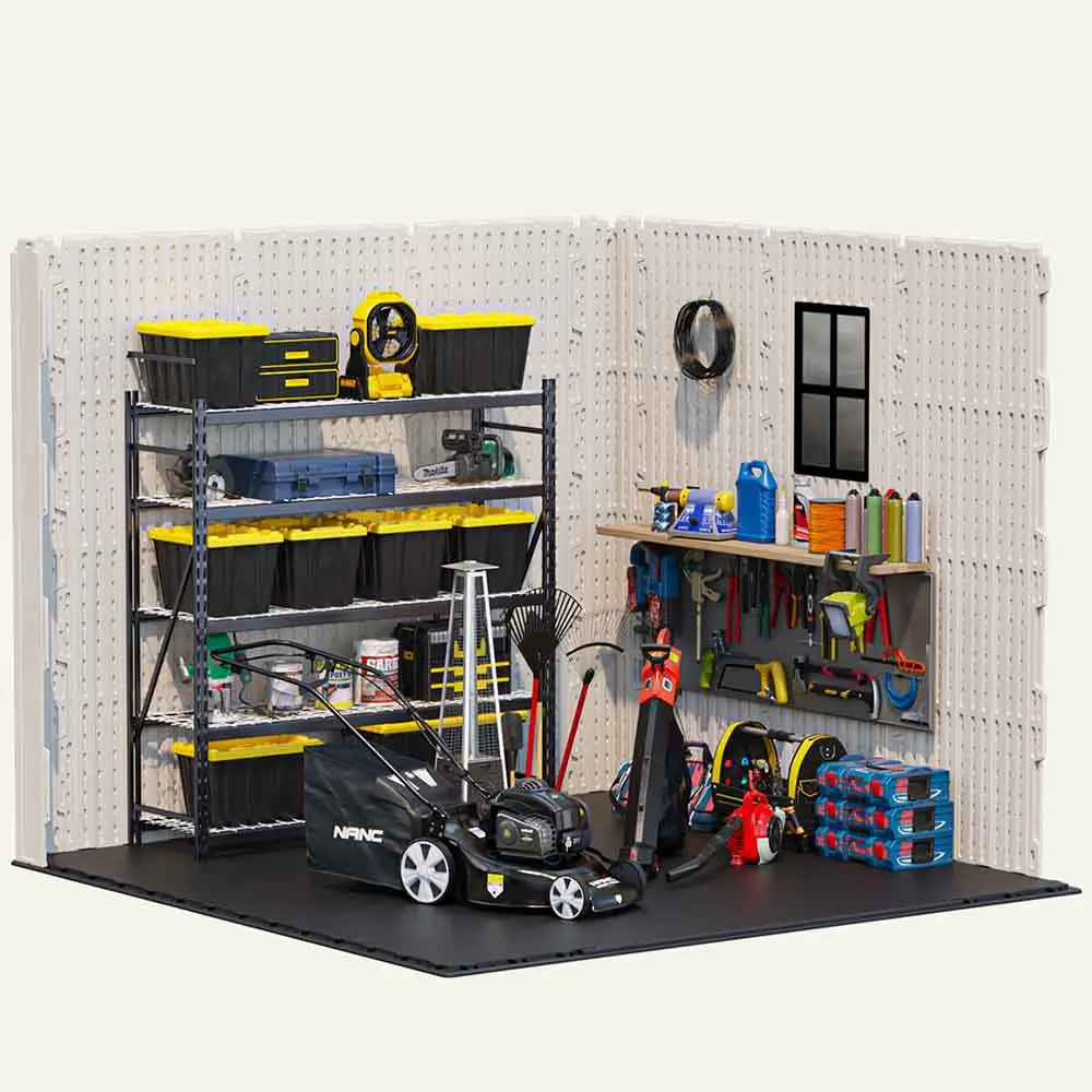 Kick-it 8x8 Plastic Storage Shed Pro | Patiowell