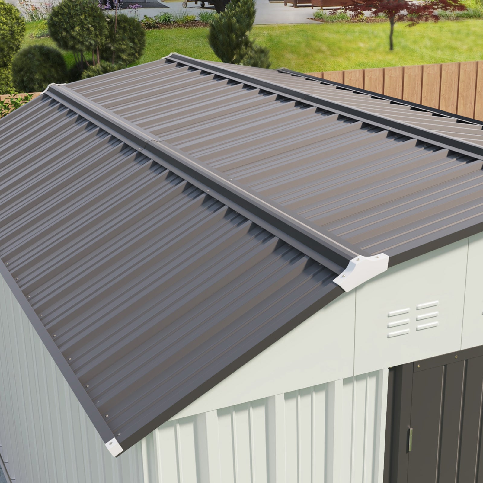 10x12 Barn Style Metal Shed with Gambrel Roof | Patiowell