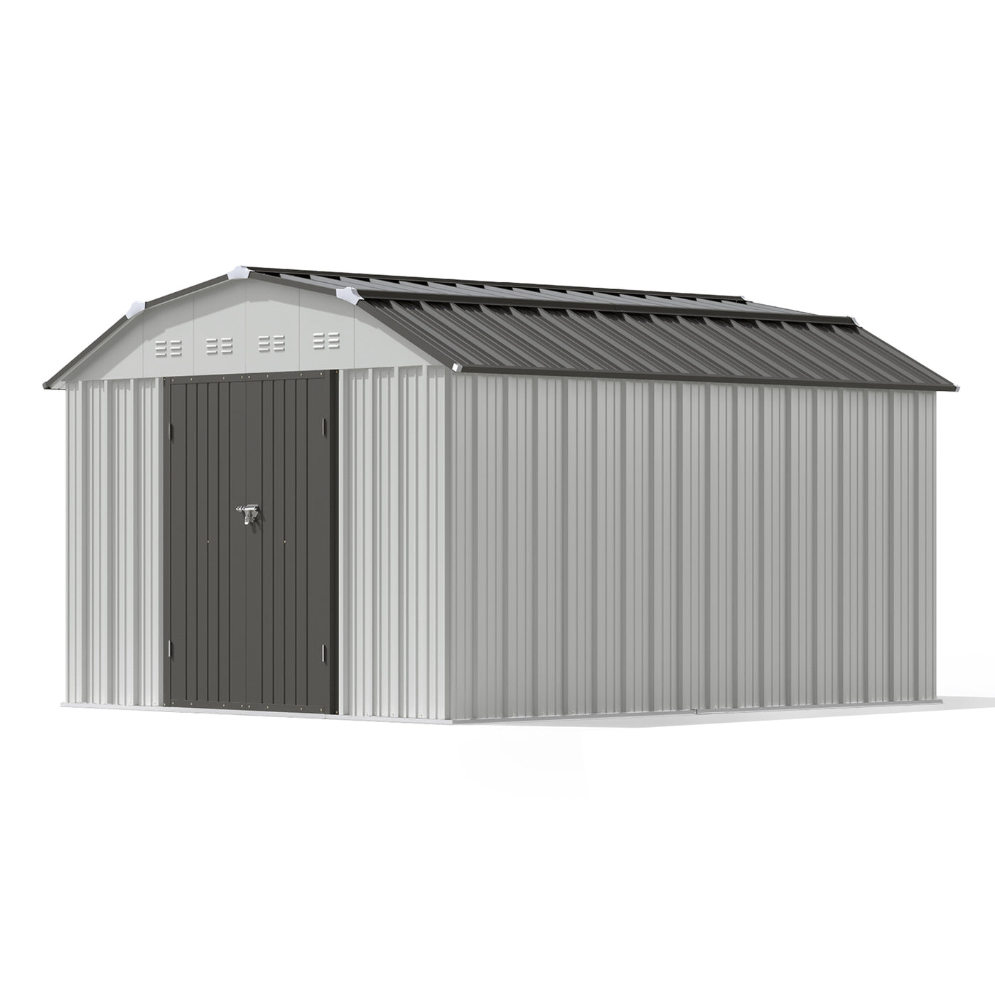 10x12 Barn Style Metal Shed with Gambrel Roof | Patiowell